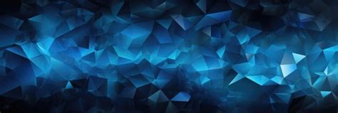 Premium Photo Blue Abstract Triangle Mosaic Background
