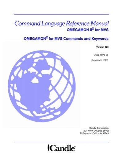 Omegamon Ii For Mvs Command Language Reference Ibm