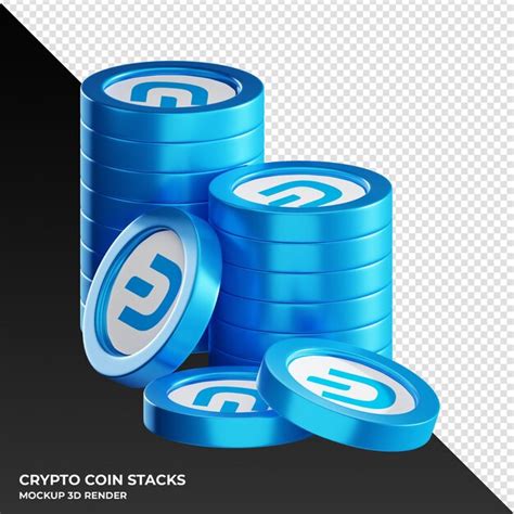Premium Psd Dash Coin Stacks Cryptocurrency 3d Render Illustration
