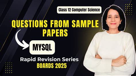 Mysql Questions Queries Cbse Class 12 Computer Science Boards