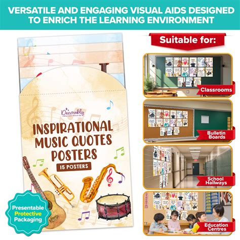 Decorably 15 Music Posters For Classroom Elementary And