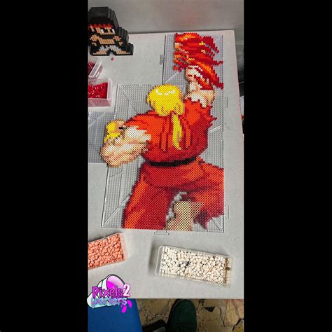 Street Fighter Alpha 3 Ken Perler Bead Sprite R Perlerbeads