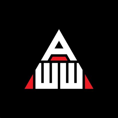 Aww Triângulo Letra Logotipo Design Com Forma De Triângulo Aww Logotipo