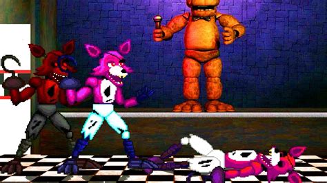 Five Nights At Freddys Foxy Vs Foxy And Foxy Youtube