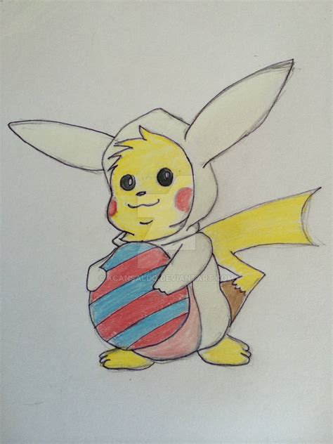 Pikachu In White Easter Bunny By Kcansaldo On Deviantart