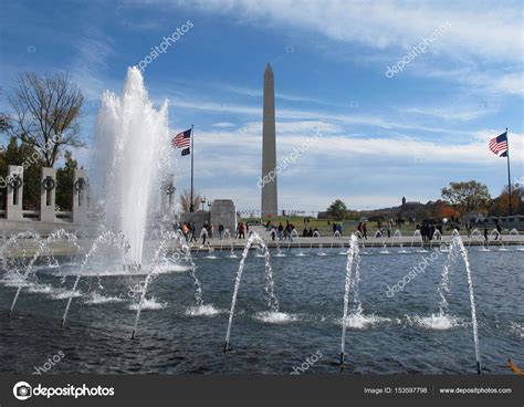 Monumento A La Segunda Guerra Mundial En El National Mall Y El