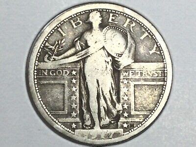 1917 Standing Liberty Quarter Type 1 In Very Goodfine Ebay