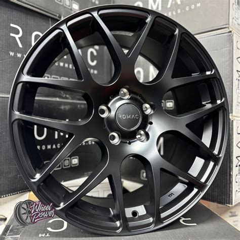 Romac Radium Satin Black 8×18″ 5×1143 Honda Lexus Toyota Mazda Nissan