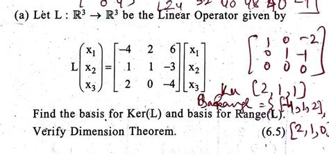 Solved A Let L R R Be The Linear Operator Given By Chegg