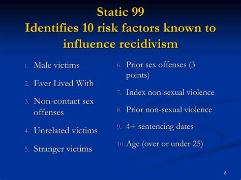 Ppt Sexually Violent Predators Act And Static 99 Screening Powerpoint