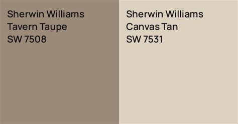 Sherwin Williams Tavern Taupe Vs Sherwin Williams Canvas Tan Comparison