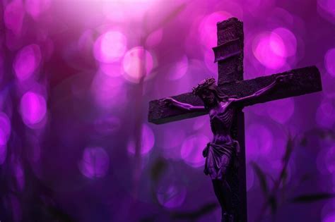 Lent Purple Background Abstract Religious Easter Lent Background With