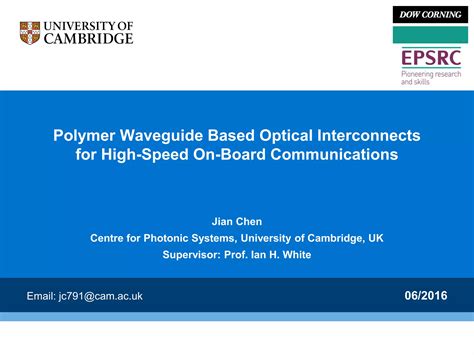 Polymer Waveguide Based Optical Interconnects For High Speed On Board