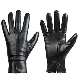 Dsane Womens Winter Leather Touchscreen Texting Warm Driving Lambskin