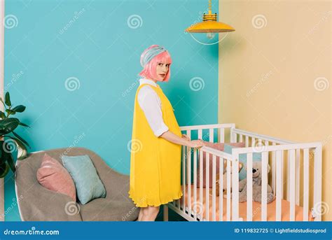 Retro Styled Pregnant Pin Up Woman Stock Image Image Of Mother