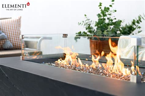 Elementi Plus Cape Town Rectangular Concrete Fire Pit Table Shop Now