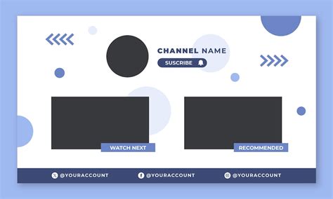 Free Vector Flat Design Youtube End Screen Template