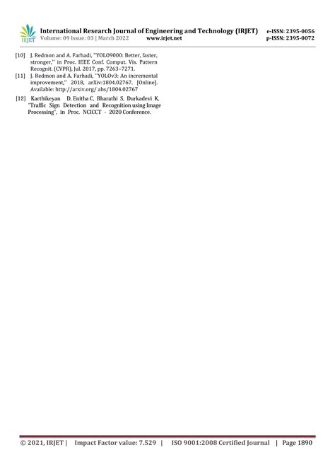 A Review On Improving Traffic Sign Detection Using Yolo Algorithm For Object Detection Pdf