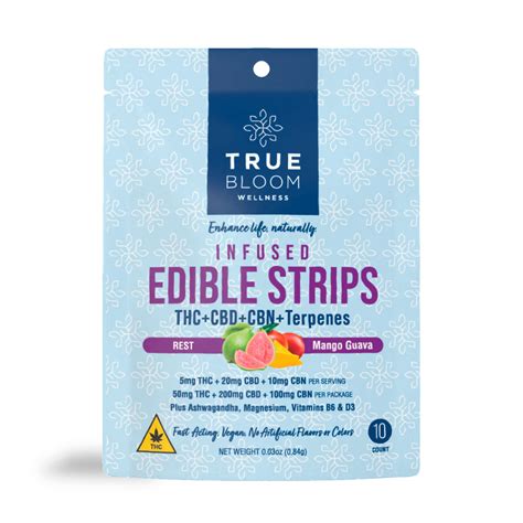 Sublingual Delta 9 Thc Strips Cbc Cbn And Terpenes True Bloom True