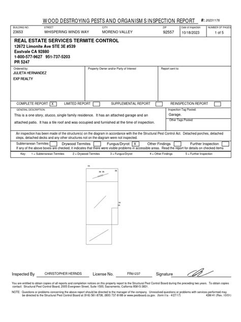 Termite Report Pdf Pesticide Building Engineering