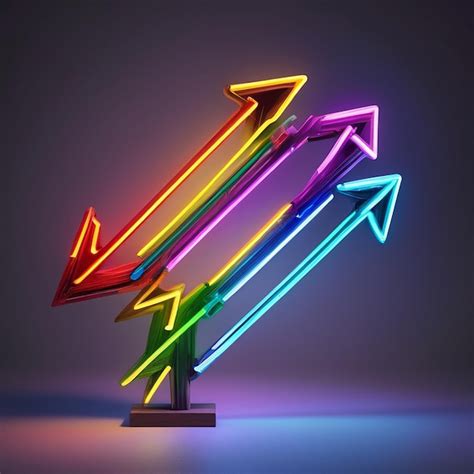 Retro Neon Arrow With A Vintage Vibe Ideal For Nostalgic Or Retrothemed