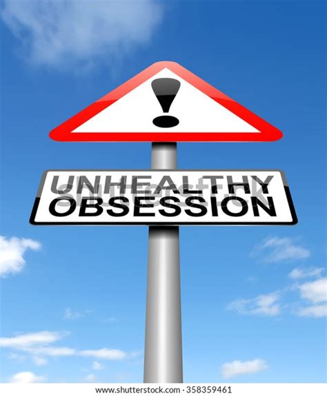 Illustration Depicting Sign Unhealthy Obsession Concept Stock