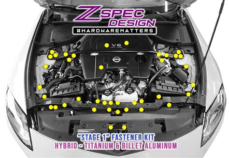 Zspec Stage 1 Hardware Kit Nissan Z Rz34 Titanium And Billet