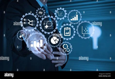 Business Data Analytics Management With Connected Gear Cogs With Kpi