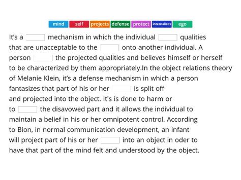 Projective Identification Missing Word