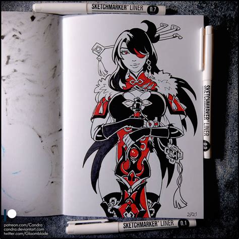 Sketchbook Beidou Sfw By Candra On Deviantart