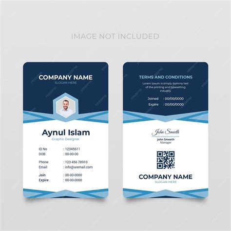 Corporate Company Id Card Template Design Creative And Unique Premium Psd
