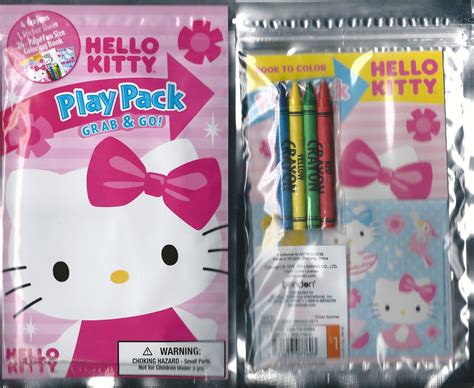 Sanrio Hello Kitty Play Pack Grab And Go Pink Bows Coloring Book And
