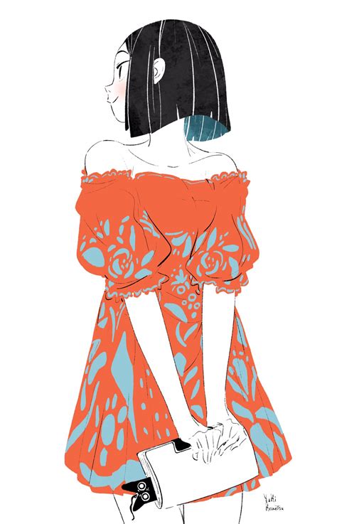 Safebooru 1girl Artist Name Bare Shoulders Black Eyes Black Hair