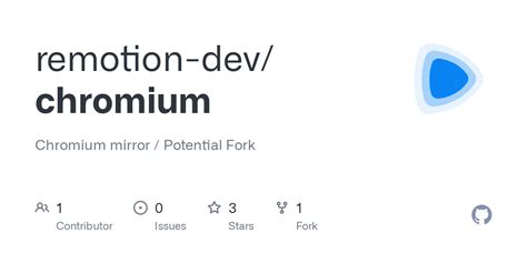 Github Remotion Devchromium Chromium Mirror Potential Fork