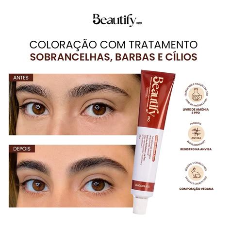 Tintura Sobrancelhas E Cílios Beautify Pro 20g 5 Cores Dani Beleza