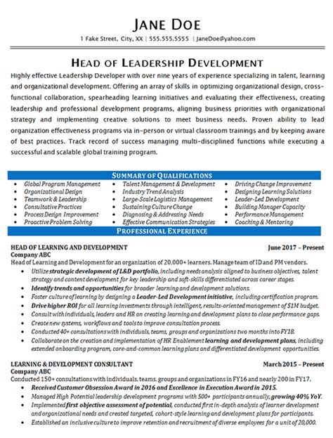 Leadership On Resume At Theresa Ferrell Blog