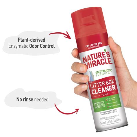 Natures Miracle Foam Litter Box Cleaner Tough On Cat Urine Odors