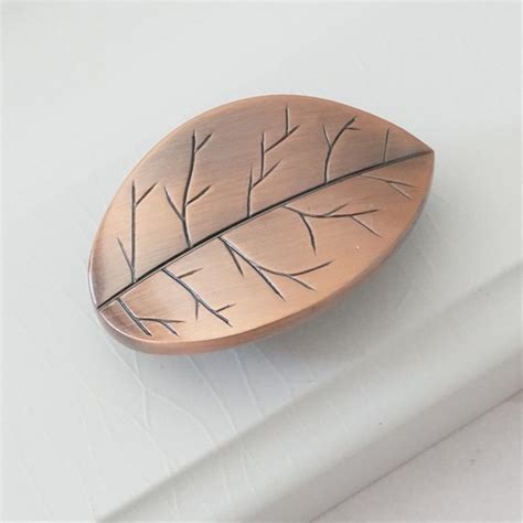 Leaf Design Dresser Knobs Drawer Pull Handles Knobs Bronze Etsy Uk
