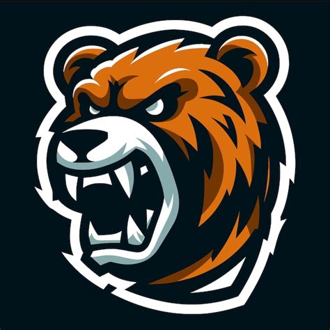 Premium Vector Bear Head Angry Bear Head Vector