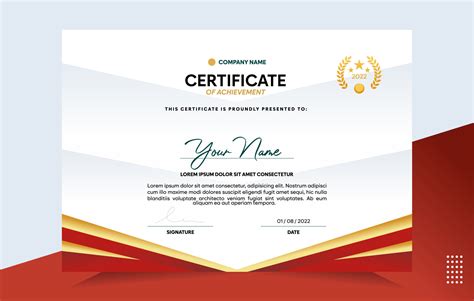 Plantilla De Certificado De Logro Moderno 12751421 Vector En Vecteezy