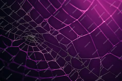 Purple Background With Barely Visible Spider Web Texture Premium Ai