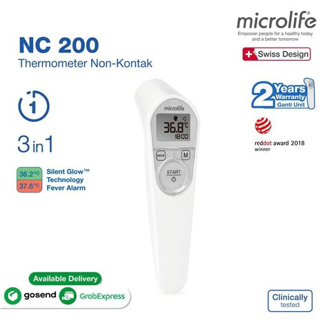 Jual Microlife Non Contact Forehead Thermometer Infrared Nc 200 Fr1dg1
