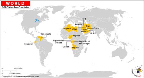 Map Of Opec Member Countries