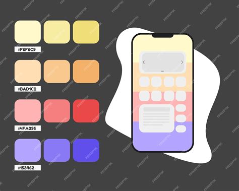 Premium Vector Cream Orange Red Mobile App Color Palette Color Codes Premium Vector Cream Orange Red Mobile App Color Palette Color Codes