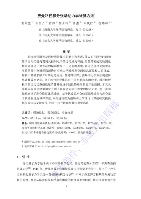pdf feynman s path integral for strong field dynamics method