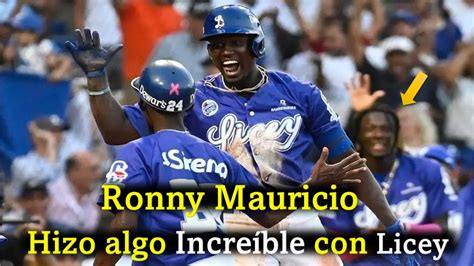 Ronny Mauricio Está Insoportable Con El Equipo Del Licey Lidom Mlb