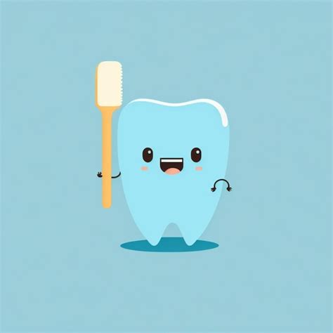 Premium Photo Cute Kawaii Tooth Vector Illustration