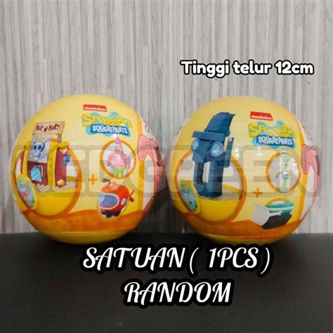 Jual Block Trendy Sound Spongebob Squarepants Driving Course Random Satuan Tinggi Telur 12cm