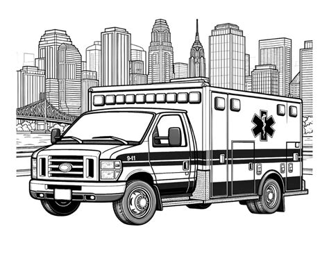 Free Printable Ambulance Coloring Pages