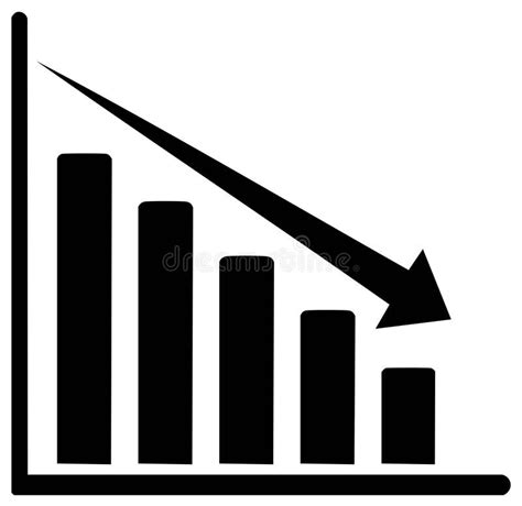 Declining Bar Graph With Red Arrow Down And Sad Emoji Financial Loss